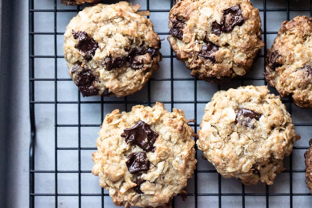 Wheat Germ Chocolate Chip Cookies - great for breakfast or a filling snack